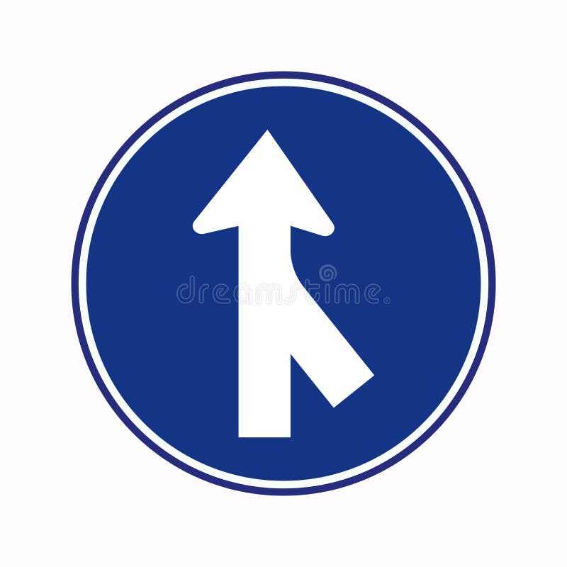 Merge Traffic Road Sign, Vector Illustration, Isolate on White ...