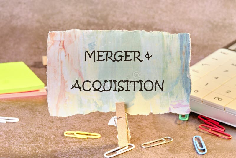 Merger and Acquisition Icon and Global Network with Analyzing ...