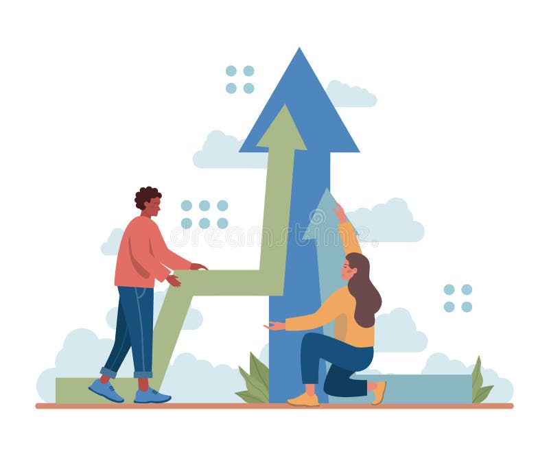 Merger Concept. Collaboration and Teamwork Stock Illustration ...