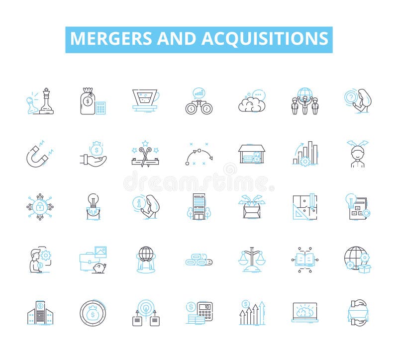 Mergers and Acquisitions Linear Icons Set. Consolidation, Integration ... Mergers and Acquisitions Linear Icons Set. Consolidation, Integration ...