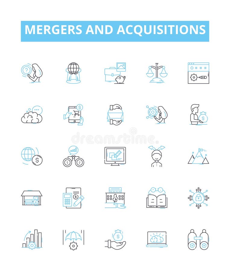 Mergers and Acquisitions Vector Line Icons Set. Mergers, Acquisitions ... Mergers and Acquisitions Vector Line Icons Set. Mergers, Acquisitions ...