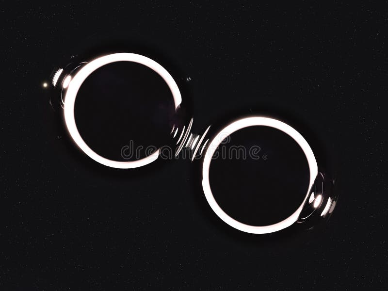 Merging Black Holes in Outer Space Stock Illustration - Illustration of ...