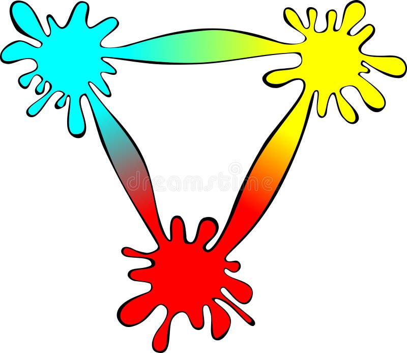 Merging colours stock illustration. Illustration of fusion - 18695451