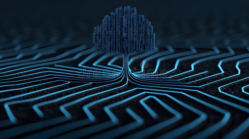 Merging Digital Paths To Form an Intricate Tree Symbolizing Financial ...