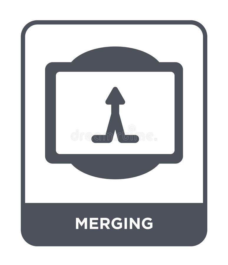 Merging Icon in Trendy Design Style. Merging Icon Isolated on White ...