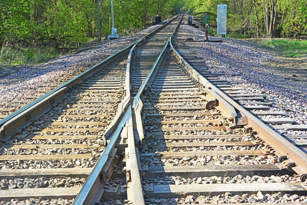 Merging Tracks 2 stock photo. Image of transport, lines - 40810998