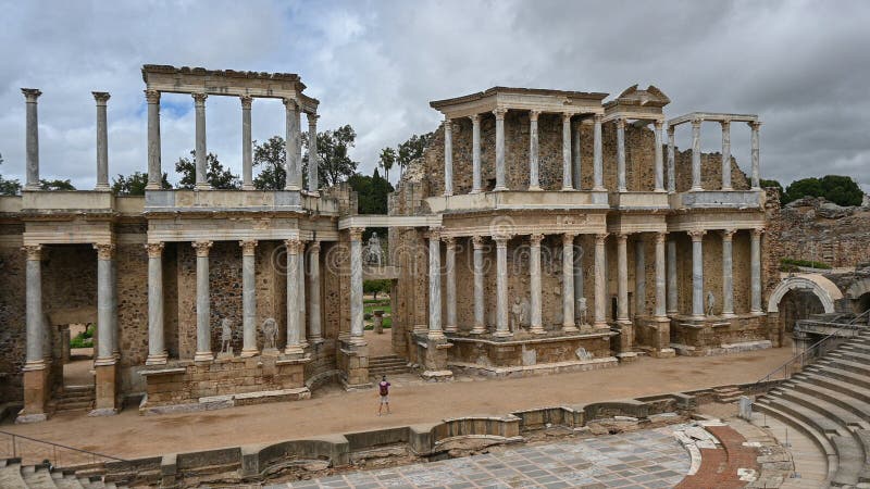 Merida Roman Theatre stock photo. Image of ruins, landmark - 332533696