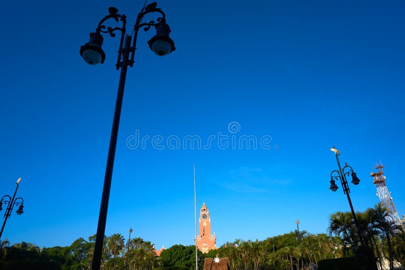 Merida City Park of Yucatan Mexico Stock Image - Image of architecture ...