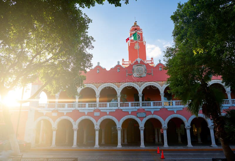 City Hall Of Merida, Yucatan, Mexico Stock Image - Image of vacation ...