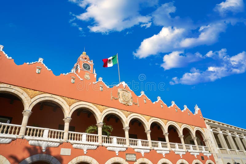 Merida City Town Hall of Yucatan Mexico Stock Image - Image of ...