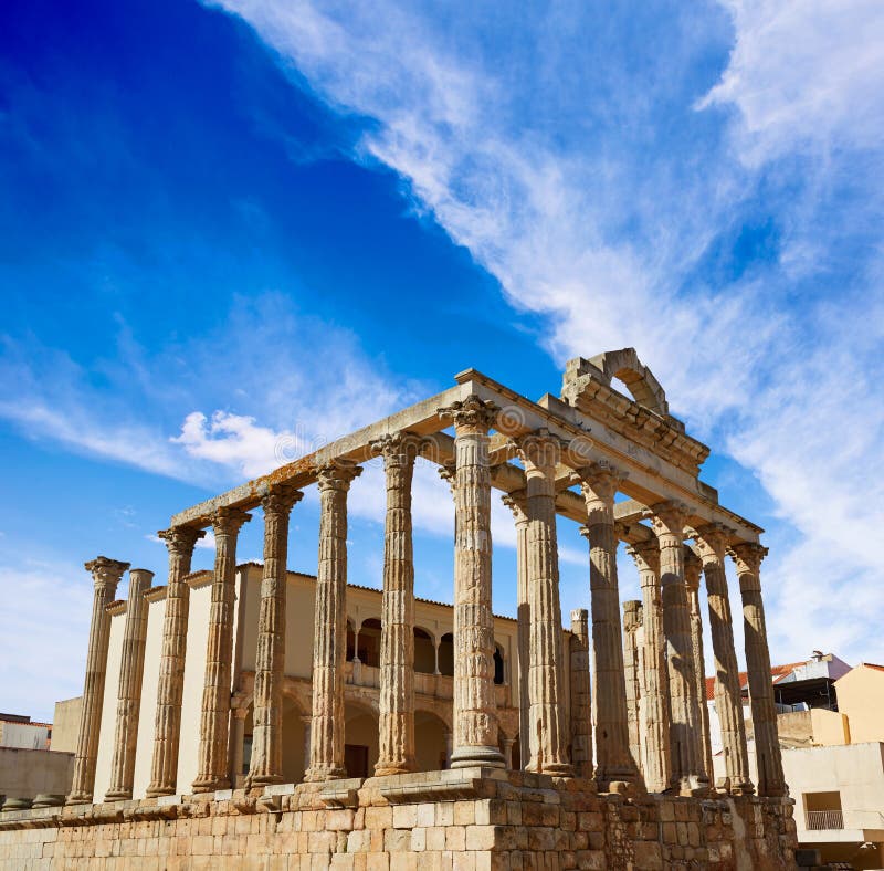 Merida Diana Temple Na Espanha De Badajoz Foto de Stock - Imagem de ...