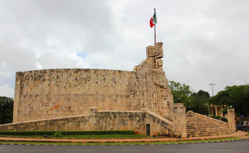 Mérida. Monumento Alla Patria, Messico Immagine Stock - Immagine di ...