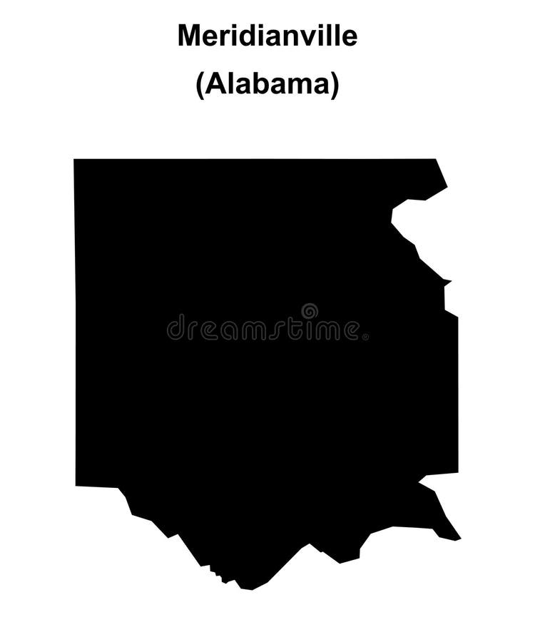 Meridianville outline map stock vector. Illustration of shape - 357148234