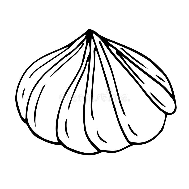 Meringue Cake Vector Illustration, Hand Drawing Sketch Stock Vector ...