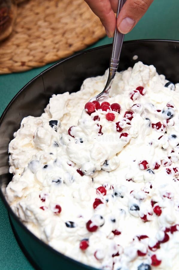 Meringue Ice Cream Dessert Stock Image Image Of Blueberries 43466795