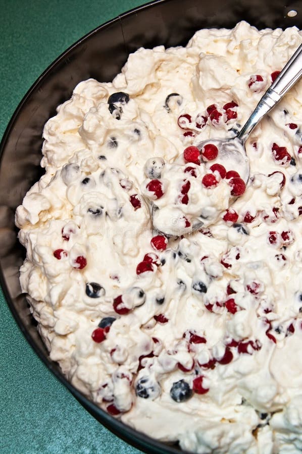 Meringue ice cream dessert stock image. Image of blueberries - 43466795