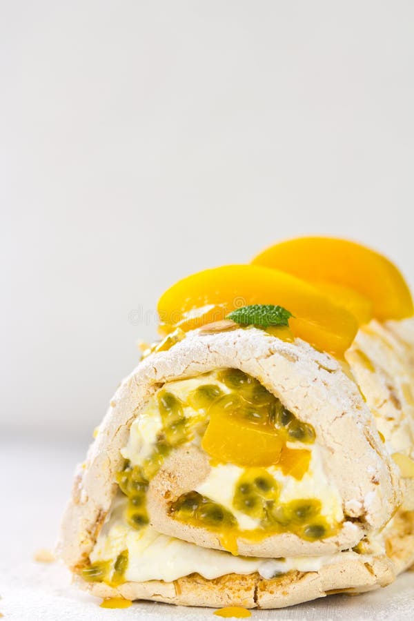 Meringue roulade stock photo. Image of macro, frozen - 88699132