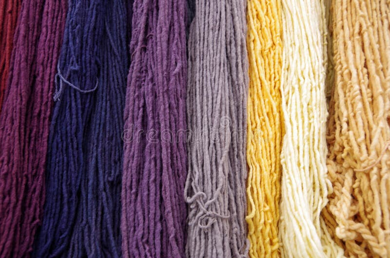 Merino Wool Colorful Dyed Textile Stock Image - Image of textured, wool ...