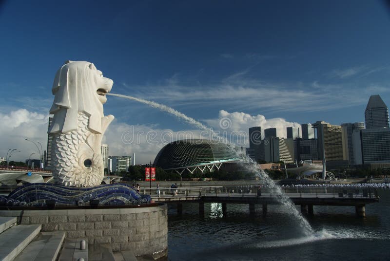 Merlion editorial image. Image of ancient, merlion, singapore - 12266685