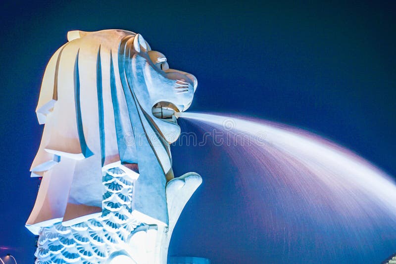 Merlion (Merlion Park) editorial photo. Image of stone - 261488306