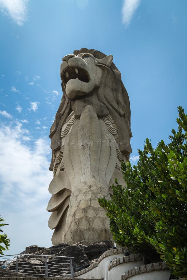 Merlion in Sentosa editorial photography. Image of symbol - 86001822