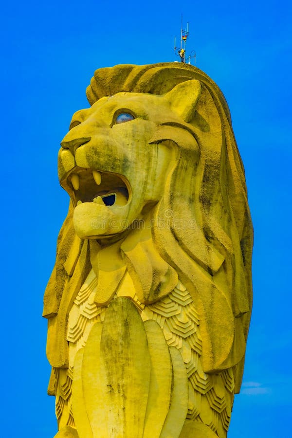 Merlion on Sentosa editorial stock photo. Image of sentosa - 246784563