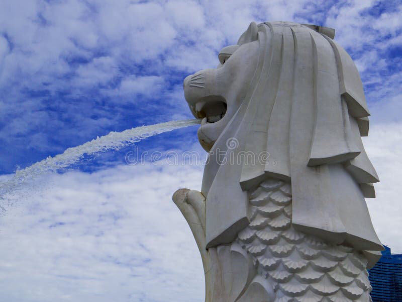 Merlion Singapore editorial photo. Image of fountain - 276674591