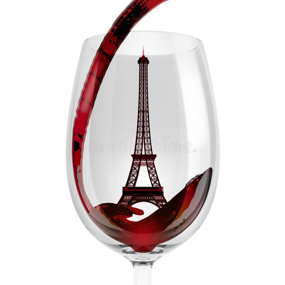 Merlot wine glass stock illustration. Illustration of paris - 26222034