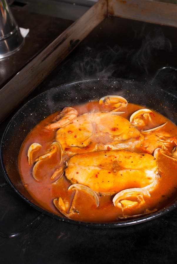 Merluza a la sidra stock photo. Image of seafood, restaurant - 27662444