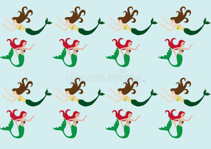 Mermaid Background. Vector Illustration Decorative Design Stock Vector ...