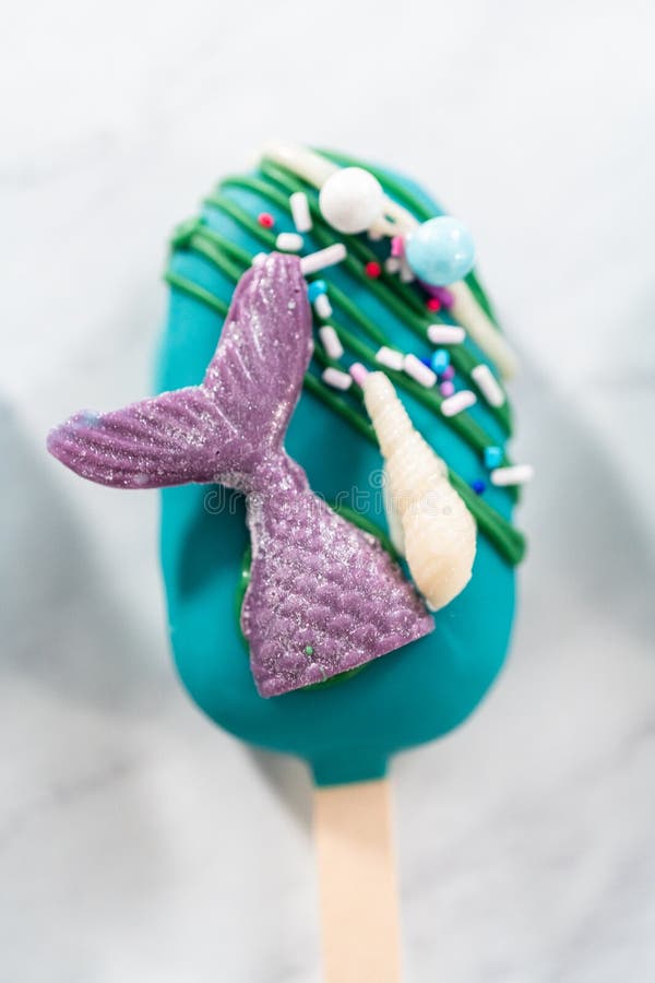 Mermaid cakesicles stock photo. Image of cakesicles - 259651066
