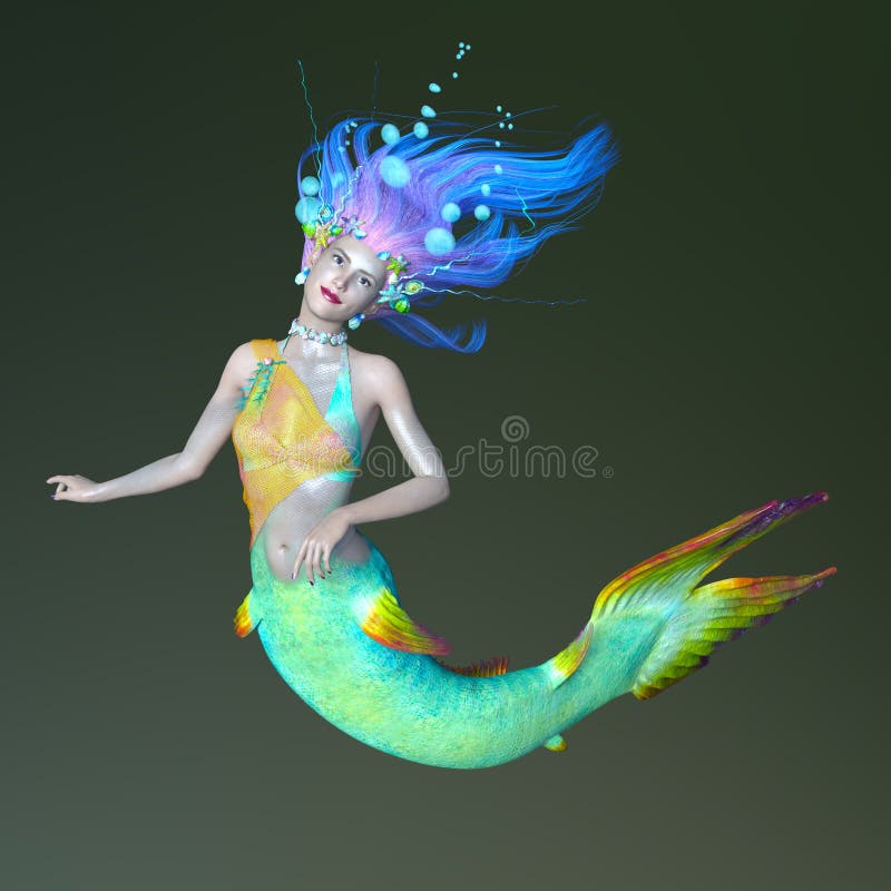 Mermaid stock illustration. Illustration of fins, fairy - 72572527