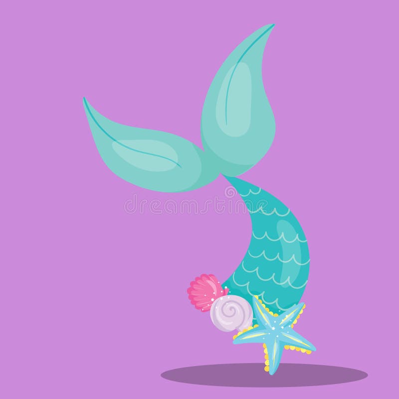 MERMAID FIN 04 stock vector. Illustration of mermaid - 197986421