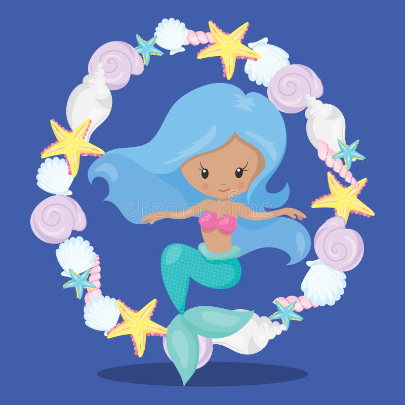 Mermaid with Heart in Her Hand Stock Vector - Illustration of fish ...