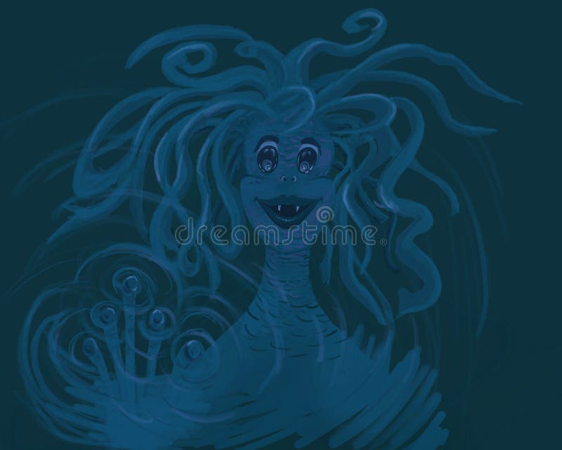 Mermaid Illustration, Underwater, Horror Scary Illustration Stock ...