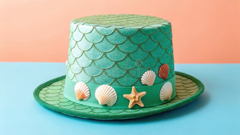 Mermaid Inspired St. Patrick S Hat with Seashell, Mermaid St Stock ...