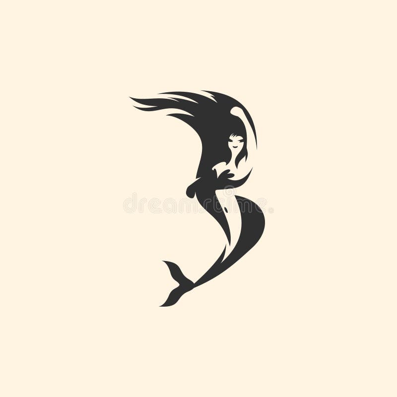Mermaid logo stock vector. Illustration of mermaid, blue - 245530074