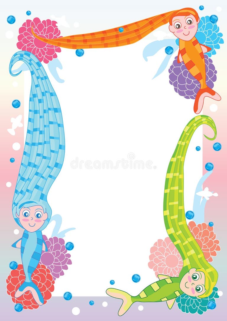 Mermaid Border Stock Illustrations – 1,764 Mermaid Border Stock ...