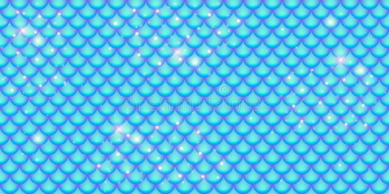 Mermaid Scale Seamless Pattern. Fish Tale Texture Background. Summer ...
