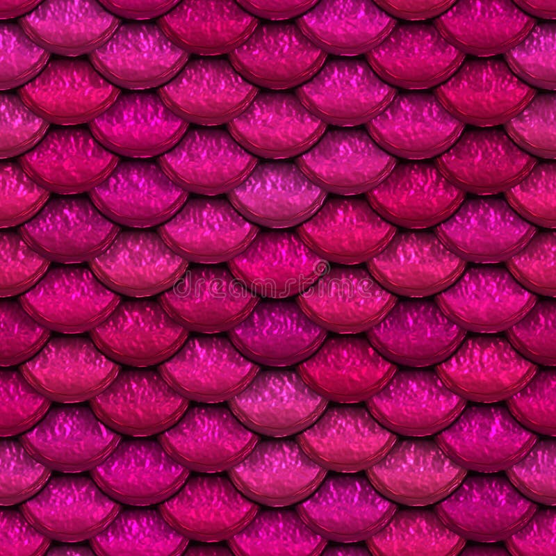 Mermaid Scale Seamless Pattern in Pink Stock Illustration ...