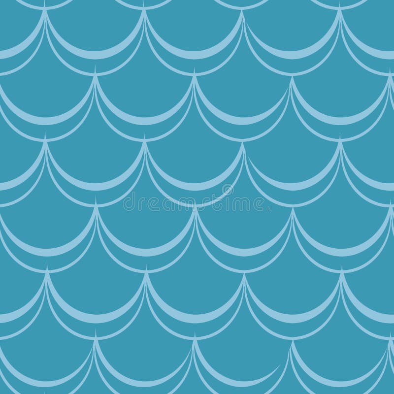 Mermaid Scales, Seamless Vector Repeat Pattern Fantasy Surface Design ...