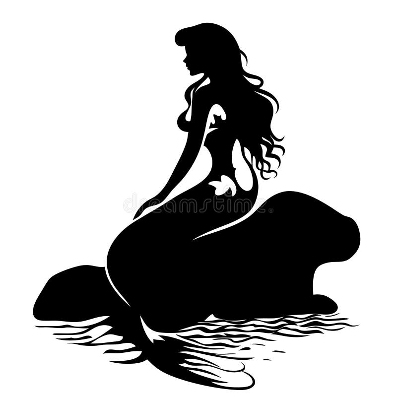 Mermaid Silhouette Illustration