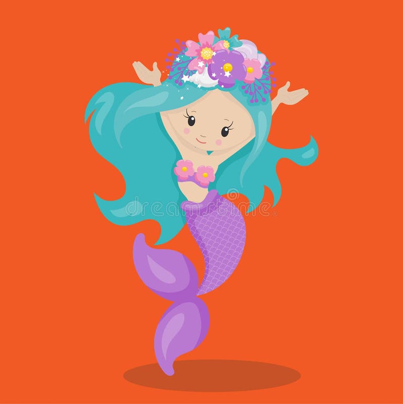 Mermaid standing 05 stock vector. Illustration of cartoon - 197986567