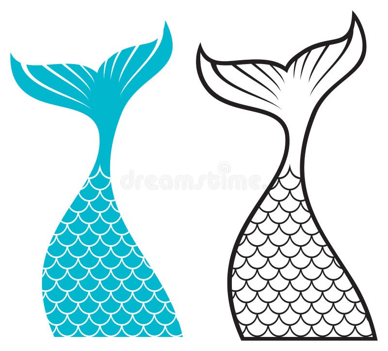 Mermaid Tail Design Vector Illustration Stock Vector - Illustration of ...