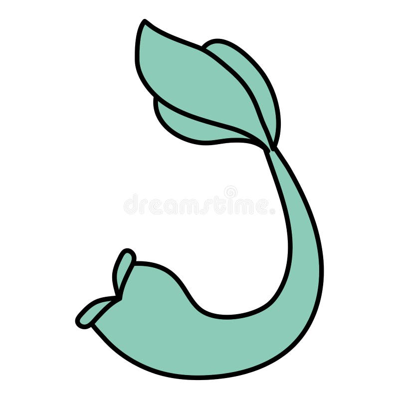 Mermaid tail icon stock vector. Illustration of siren - 137365497