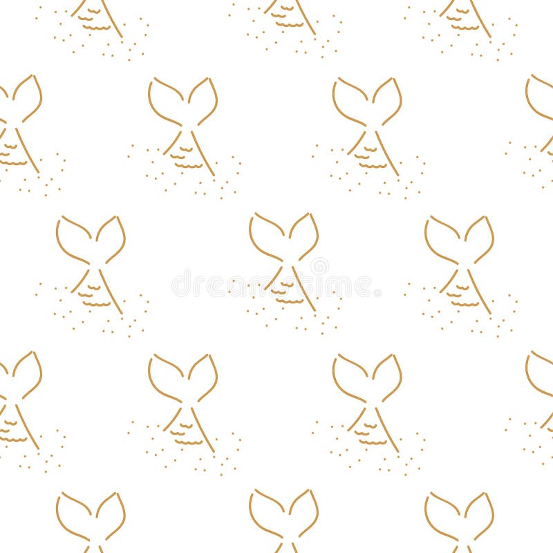 Mermaid Tail Simple Seamless Pattern Vector. Stock Vector ...
