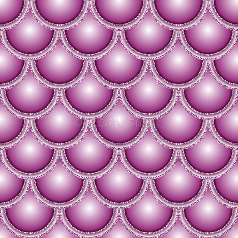 Mermaid Tale. Vector Seamless Pattern. Pink Color. Stock Vector ...