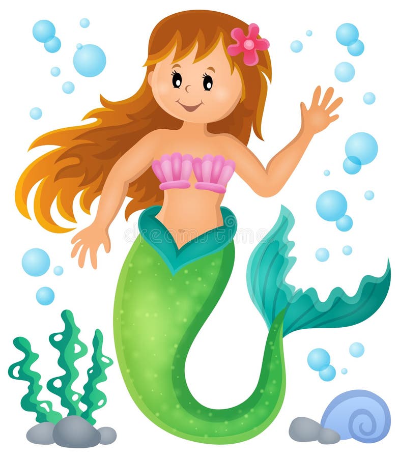 Mermaid theme image 1 stock vector. Illustration of mermaid - 55799732