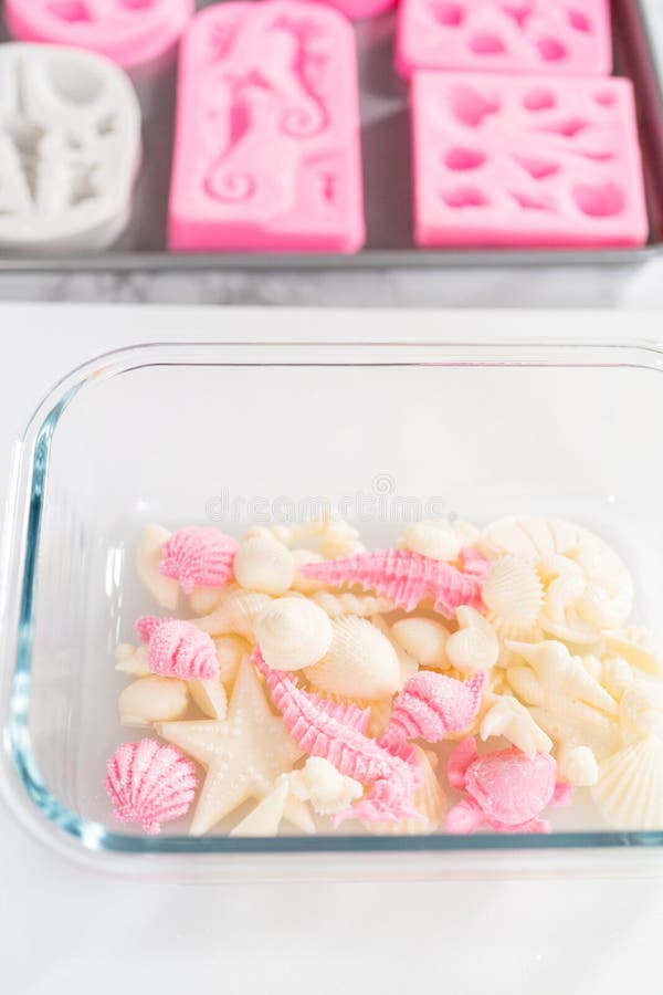 Mermaid Themed 3 Layer Vanilla Cake Stock Image - Image of dessert ...