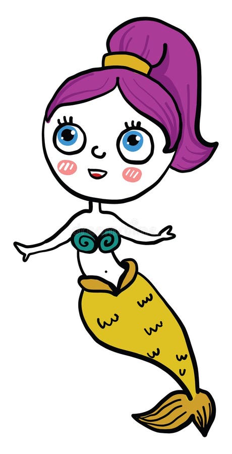 MERMAID VIOLET 02 stock vector. Illustration of violet - 197986635